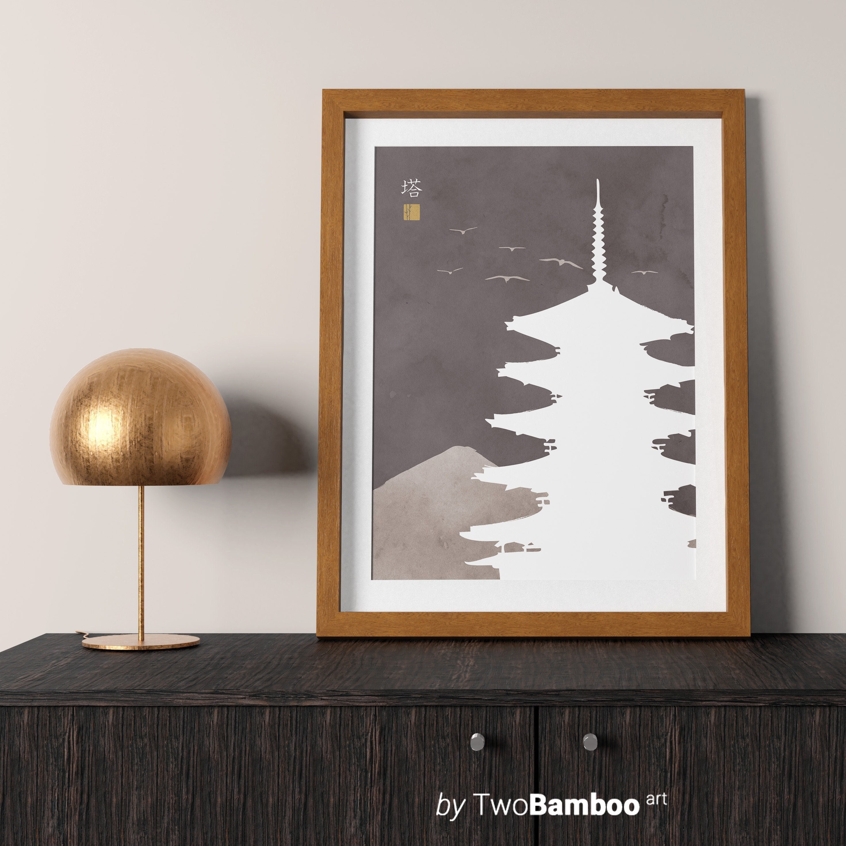 Pagoda Print, Japanese Pagoda Art, Japan Wall Decor, Chureito Pagoda ...
