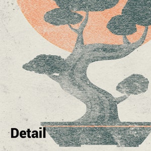 Bonsai Print, Japanese Tree Print, Vintage Art Decor, Printable Wall ...