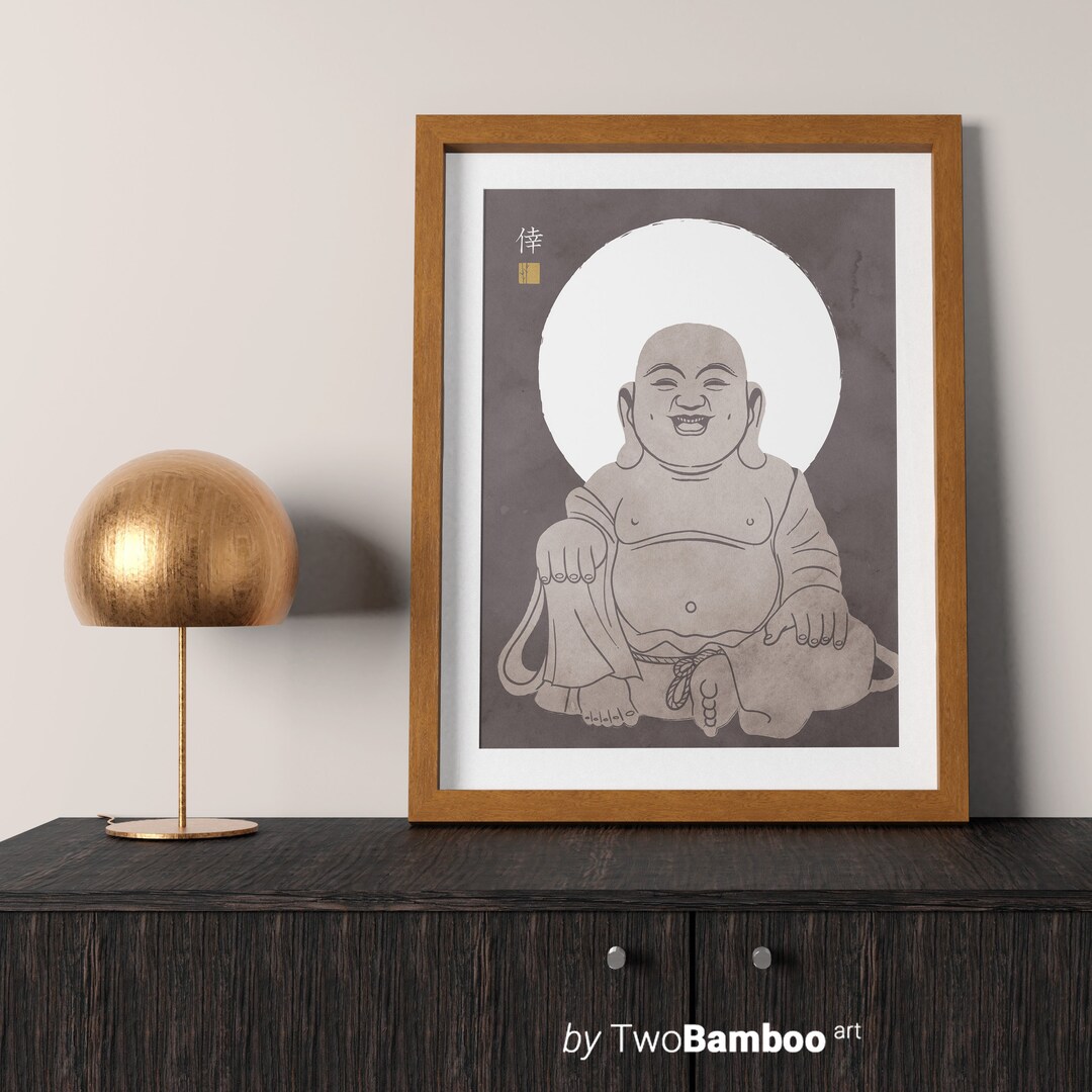 Hotei Art Decor, Zen Buddhist Wall Art Prints, Japandi Wall Art ...