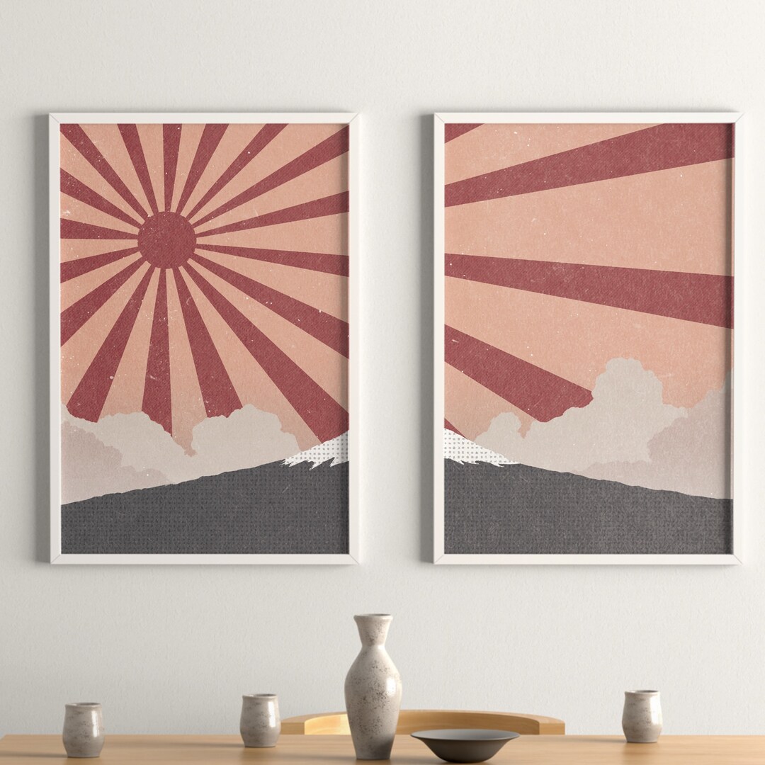 Mt. Fuji Print Set: Elevate Your Space With This Captivating Duo of ...