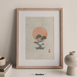 Bonsai Print, Japanese Tree Print, Vintage Art Decor, Printable Wall ...