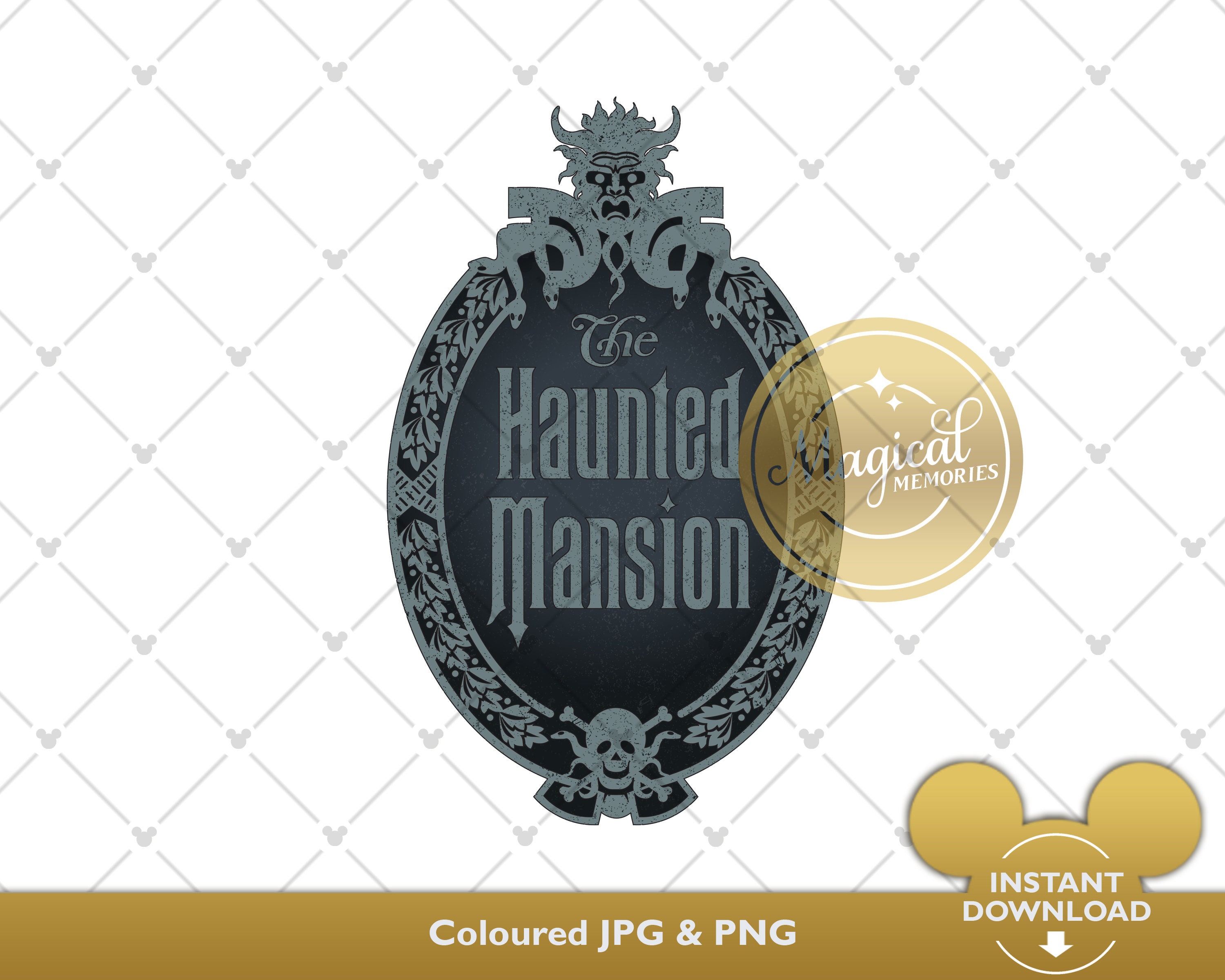 The Haunted Mansion Plaque SVG cutting file Disney Halloween | Etsy