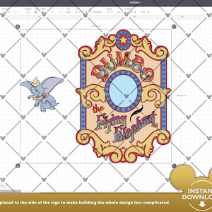 Dumbo SVG - Flying Elephant Ride Sign - SVG Cutting File - Etsy UK