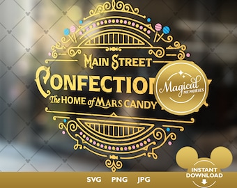 Mickey & Minnie Gingerbread SVG Main Street Bakery Sign - Etsy