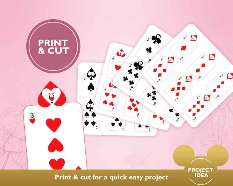 Alice in Wonderland SVG - Playing Card SVG - Cricut and Silhouette ...