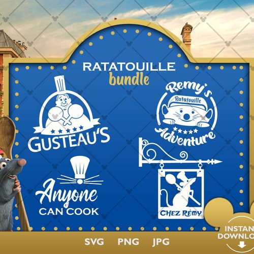 Ratatouille SVG Remy's Ratatouille Adventure Cutting File - Etsy UK