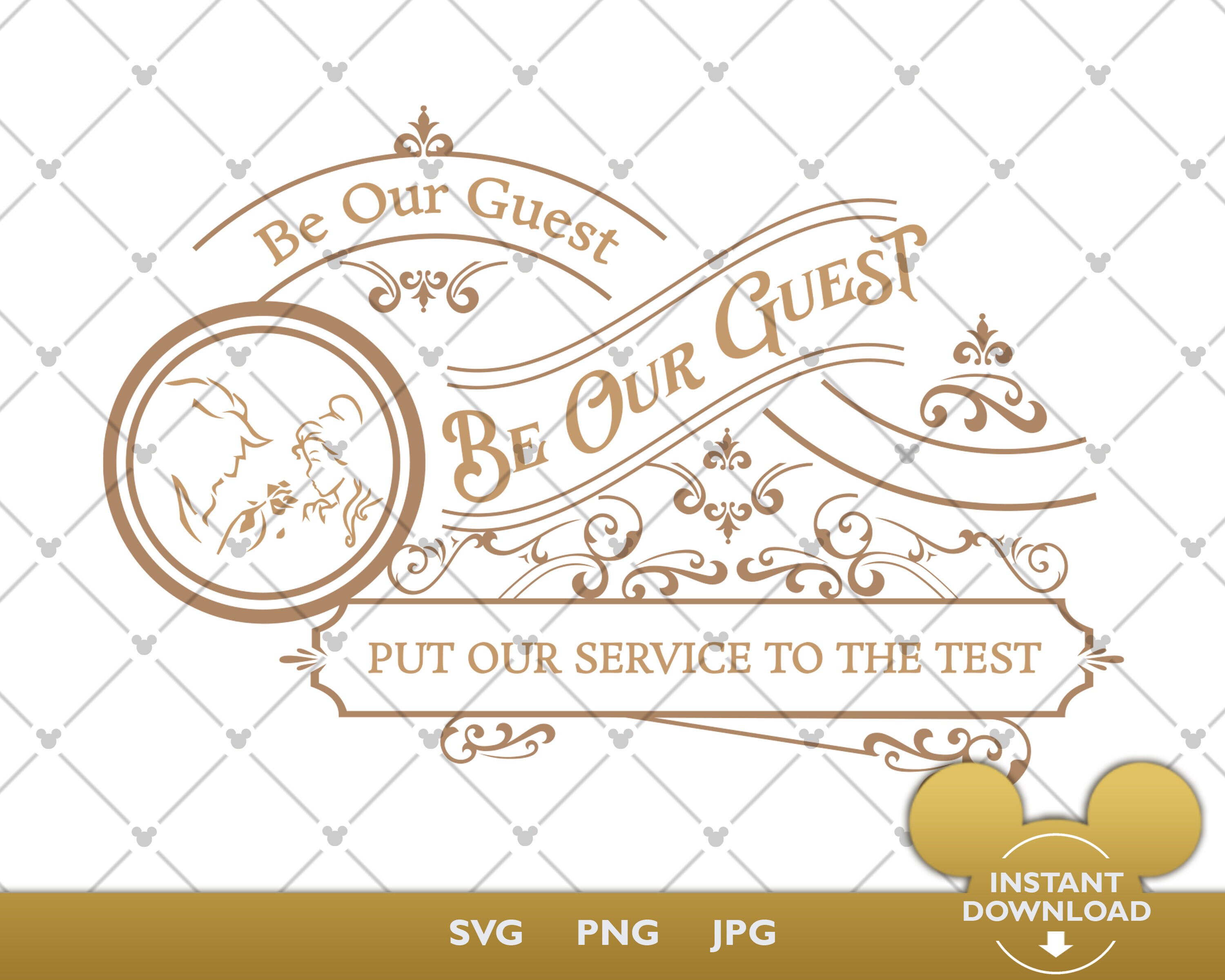 Be Our Guest SVG Beauty and the Beast SVG | Etsy