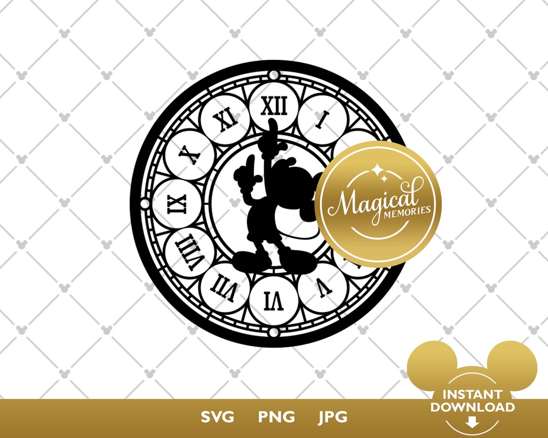 Mickey Clock SVG - Etsy