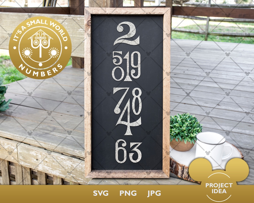 It's a Small World SVG Cutting File - Its a Small World Numbers - Etsy