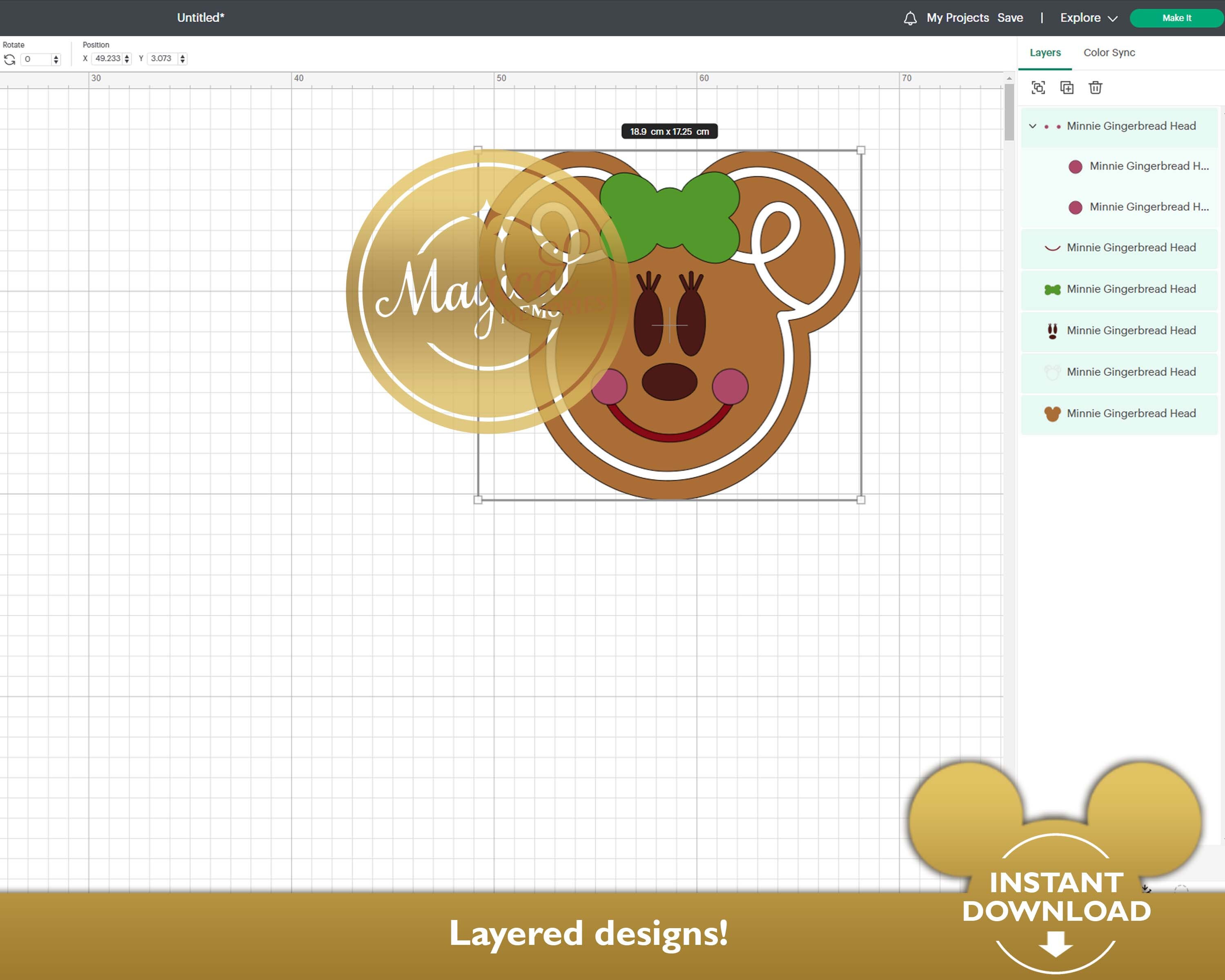 Mickey and Minnie Gingerbread Heads SVG - Christmas Snacks - Etsy