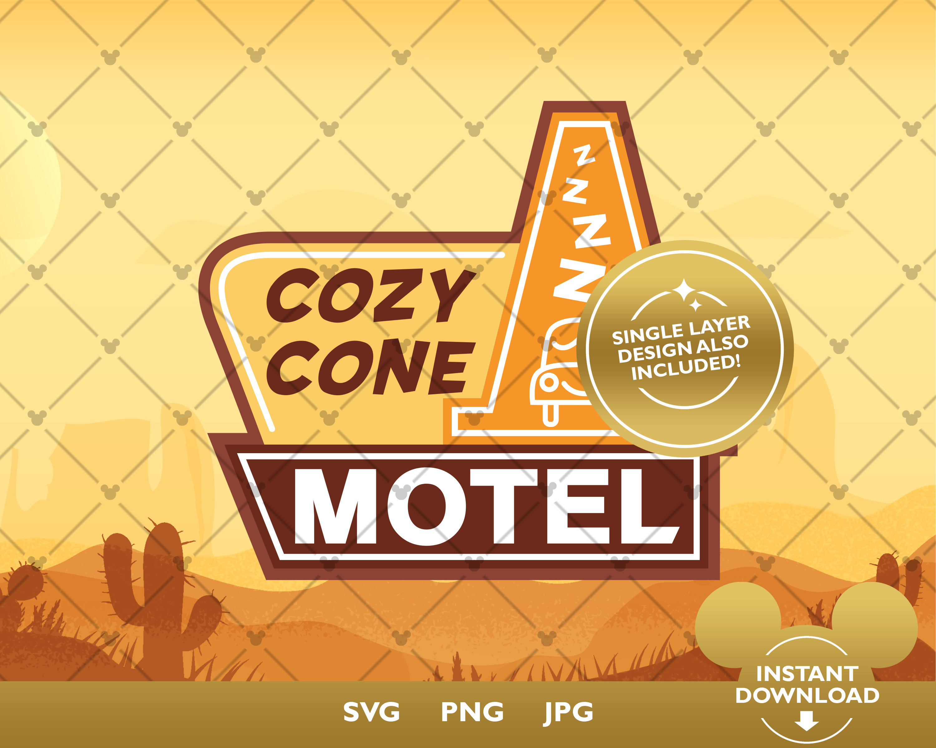Cozy Cone Motel SVG - Cars SVG - Cars Land - Etsy