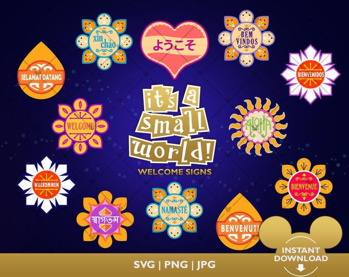 It's a Small World SVG Cutting File Inspired by the Welcome Signs on ...
