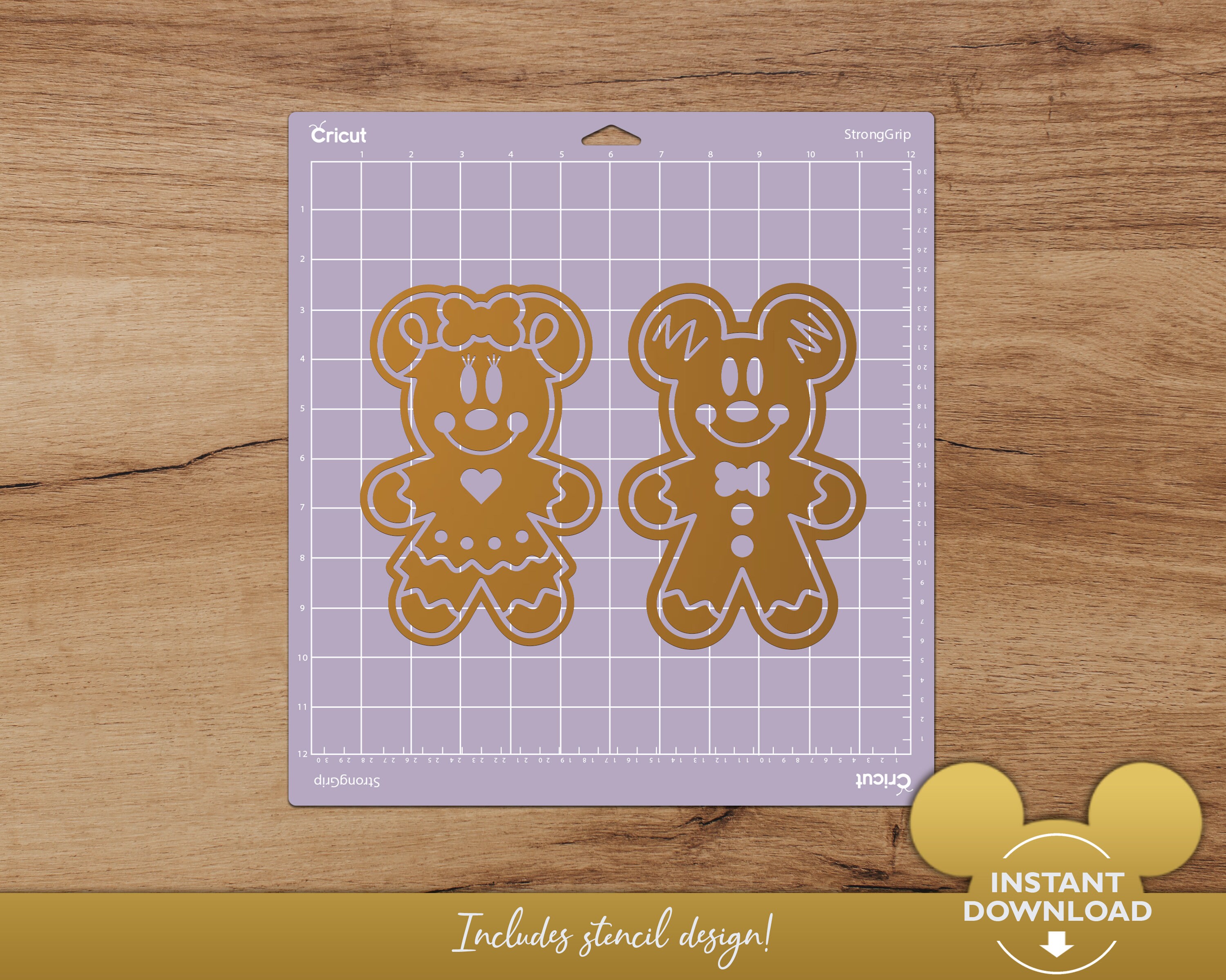 Mickey and Minnie Gingerbread SVG Christmas Snacks - Etsy