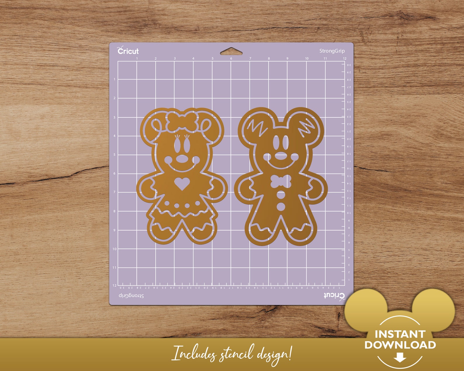 Mickey and Minnie Gingerbread SVG - Christmas Snacks - Etsy
