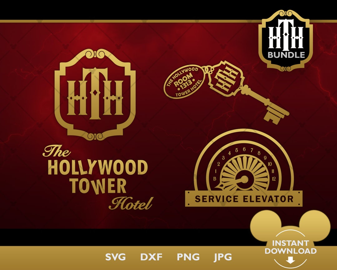 Tower of Terror SVG Bundle - the Hollywood Tower Hotel Twilight Zone - Etsy