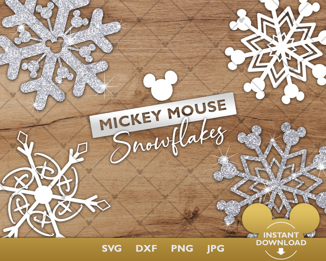 Mickey Snowflake SVG - Etsy