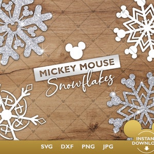 Mickey Snowflake SVG - Etsy