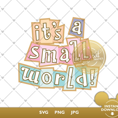 It's a Small World SVG Cutting File Inspired by the - Etsy