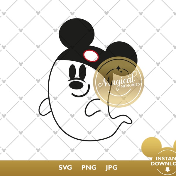 Mickey Ghost Svg - Etsy