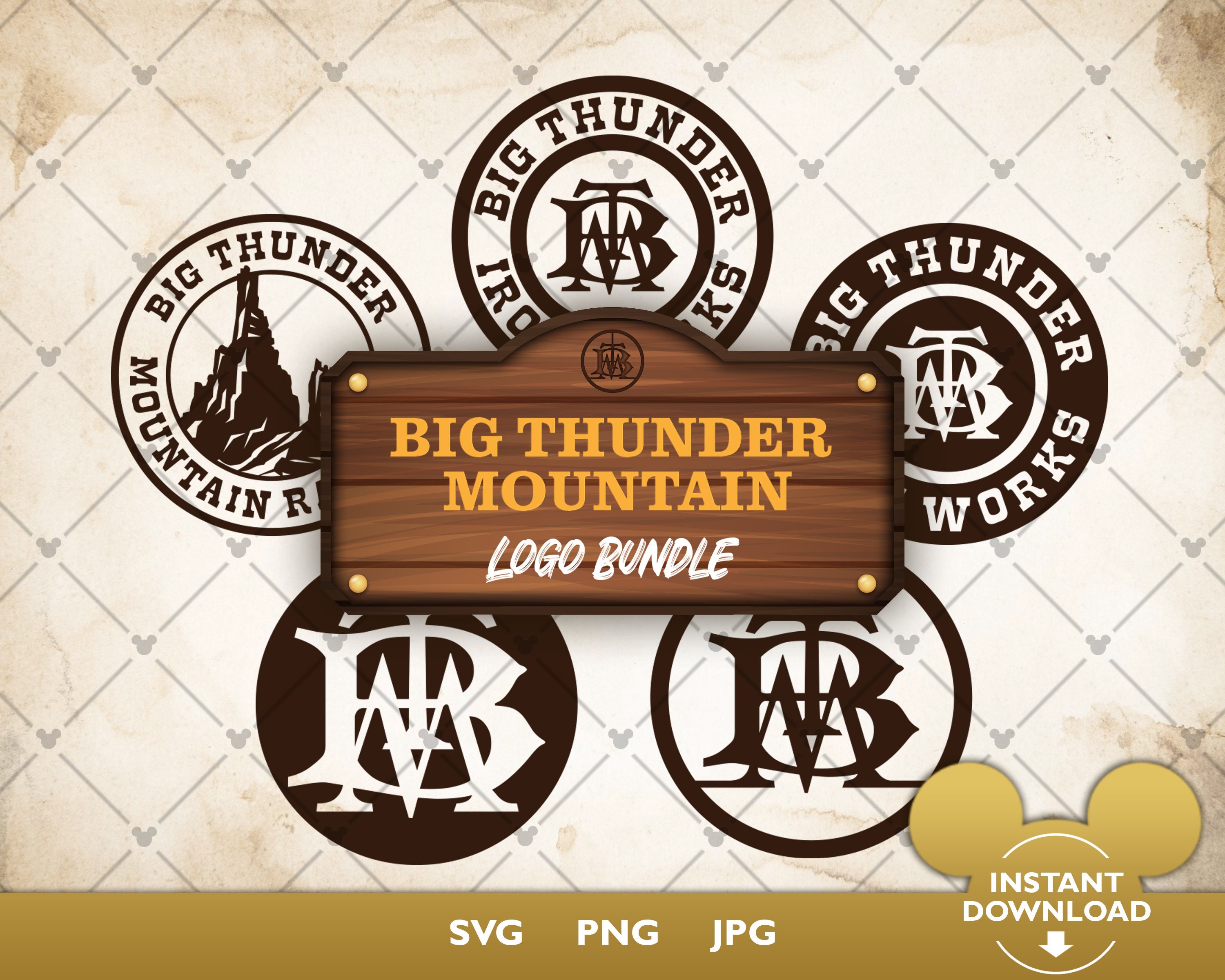 Big Thunder Mountain SVG Thunder Mountain Logo Thunder - Etsy