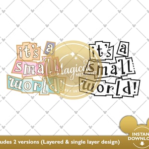 It's a Small World SVG Cutting File - Etsy