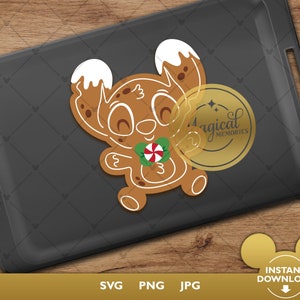 Stitch Gingerbread SVG - Christmas Snacks - Munchling SVG - Etsy