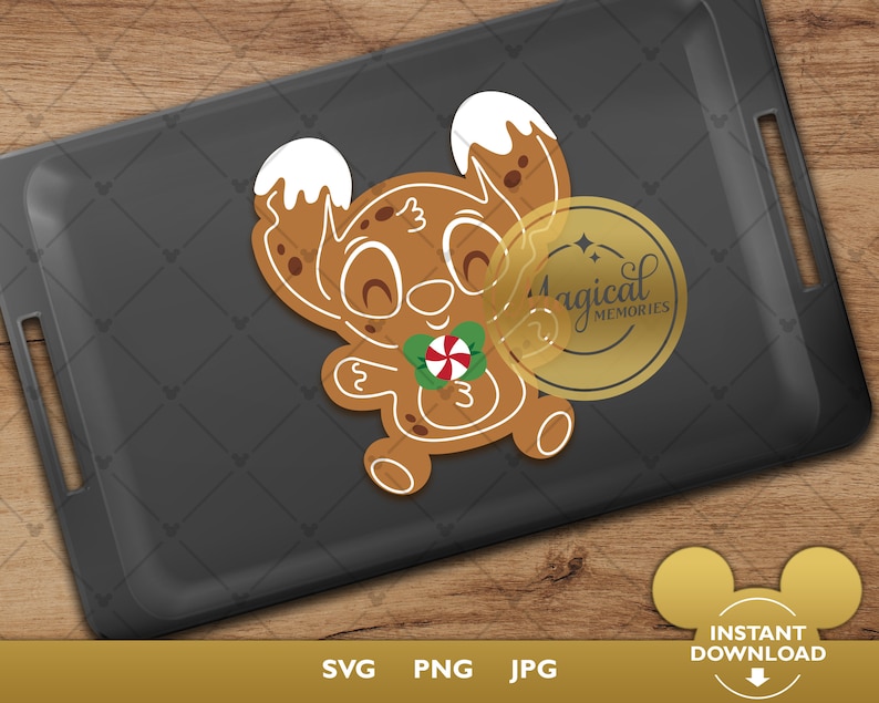 Stitch Gingerbread SVG - Christmas Snacks - Munchling SVG - Etsy