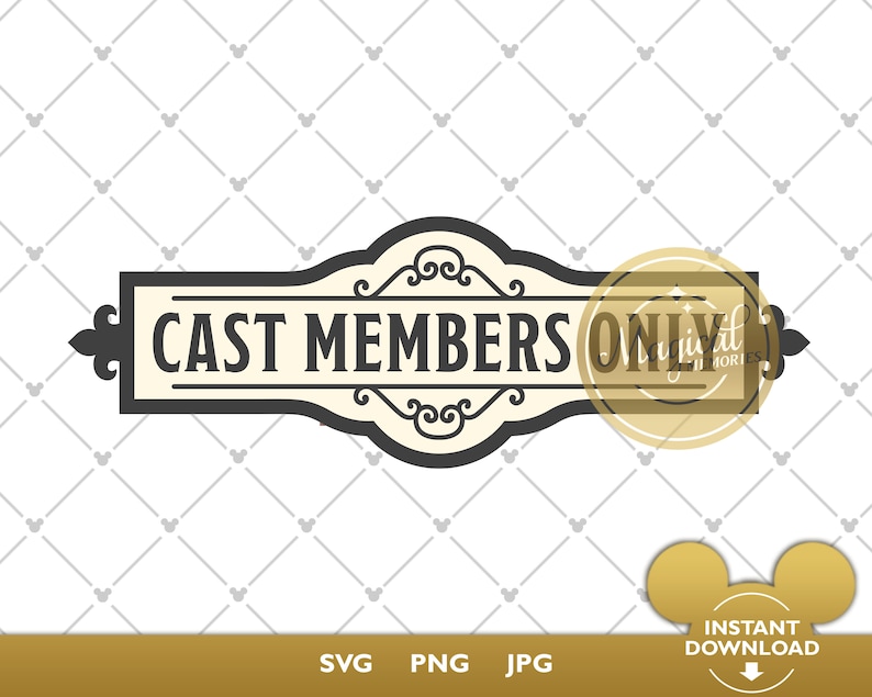 Cast Members Only SVG - Etsy
