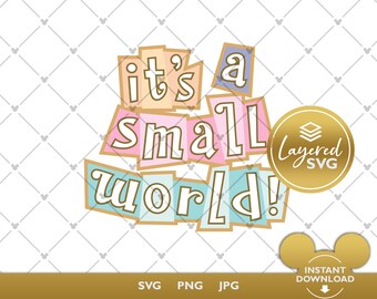 It's a Small World SVG Cutting File Inspired by the | Etsy