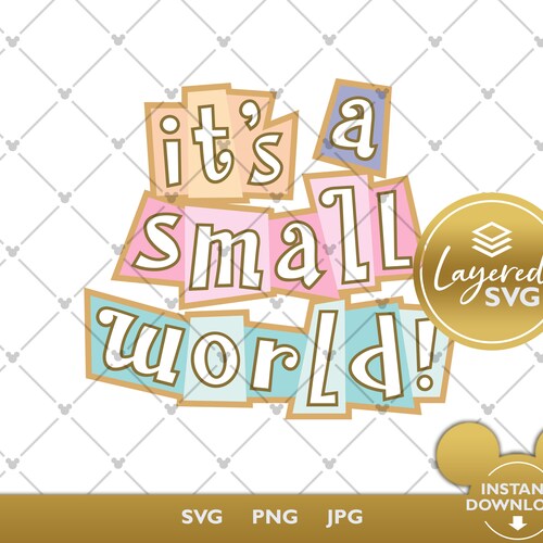 It's a Small World SVG Cutting File Cricut Silhouette - Etsy