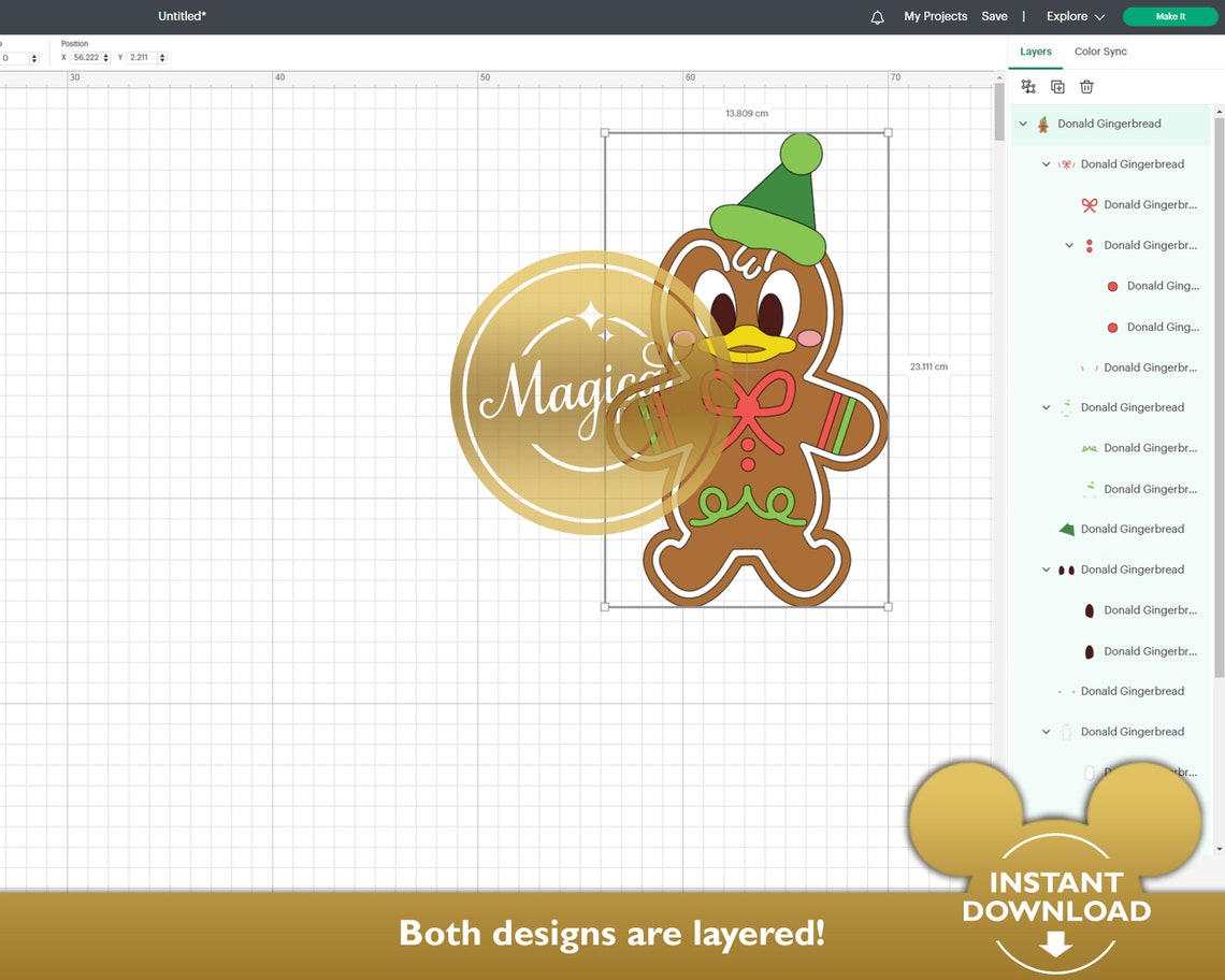 Donald and Daisy Gingerbread SVG Christmas Snacks - Etsy