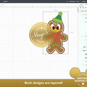 Donald and Daisy Gingerbread SVG - Christmas Snacks - Etsy