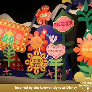 It's a Small World SVG Cutting File - Inspired by the Farewell Signs on ...