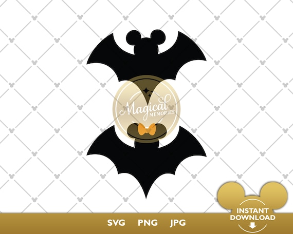 Mickey and Minnie Bat SVG Halloween SVG - Etsy