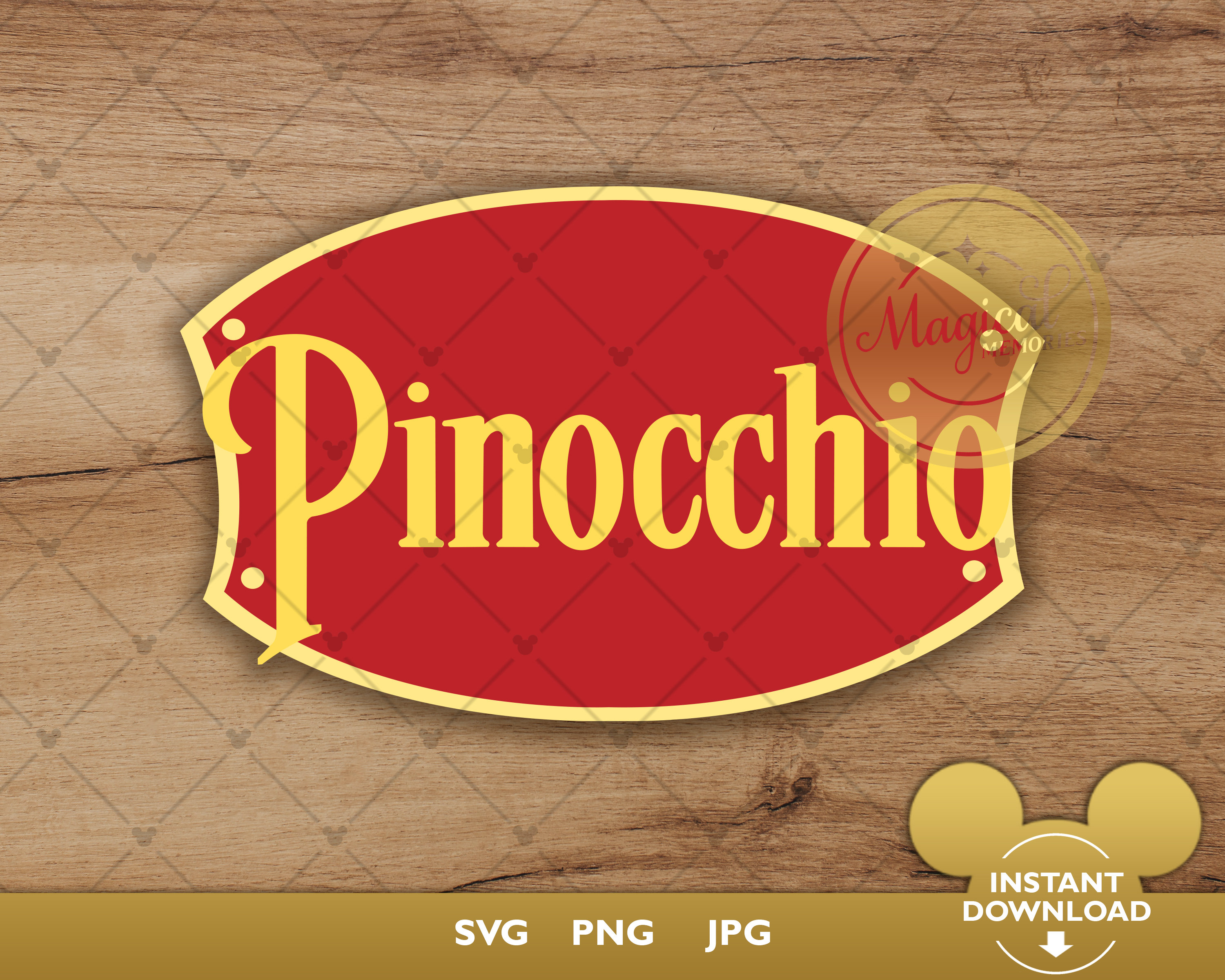 Pinocchio SVG Pinocchio Logo Cricut Silhouette Cutting - Etsy Hong Kong