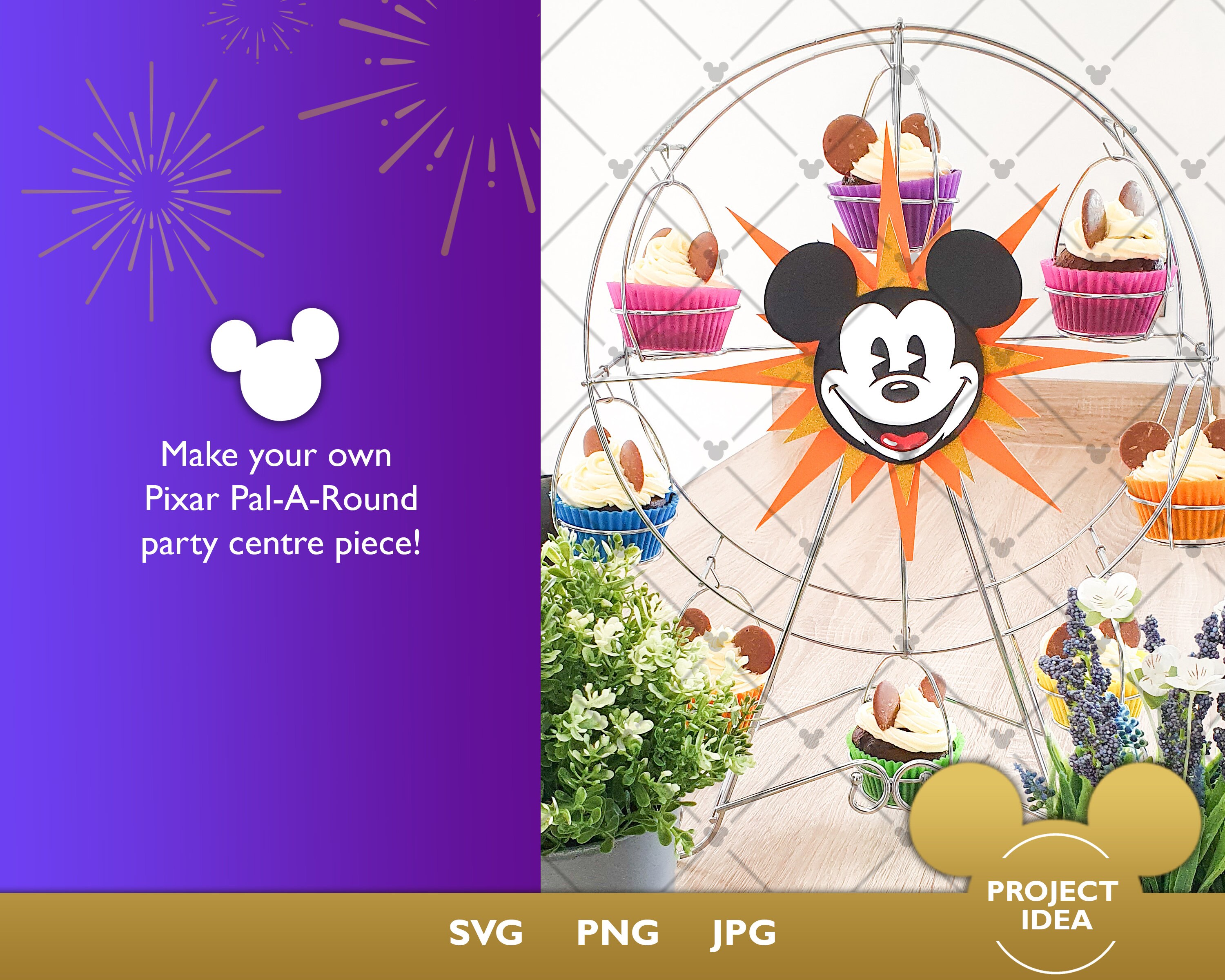 Mickey Fun Wheel SVG - Pixar Pal-a-round SVG - Mickey SVG - Ferris ...