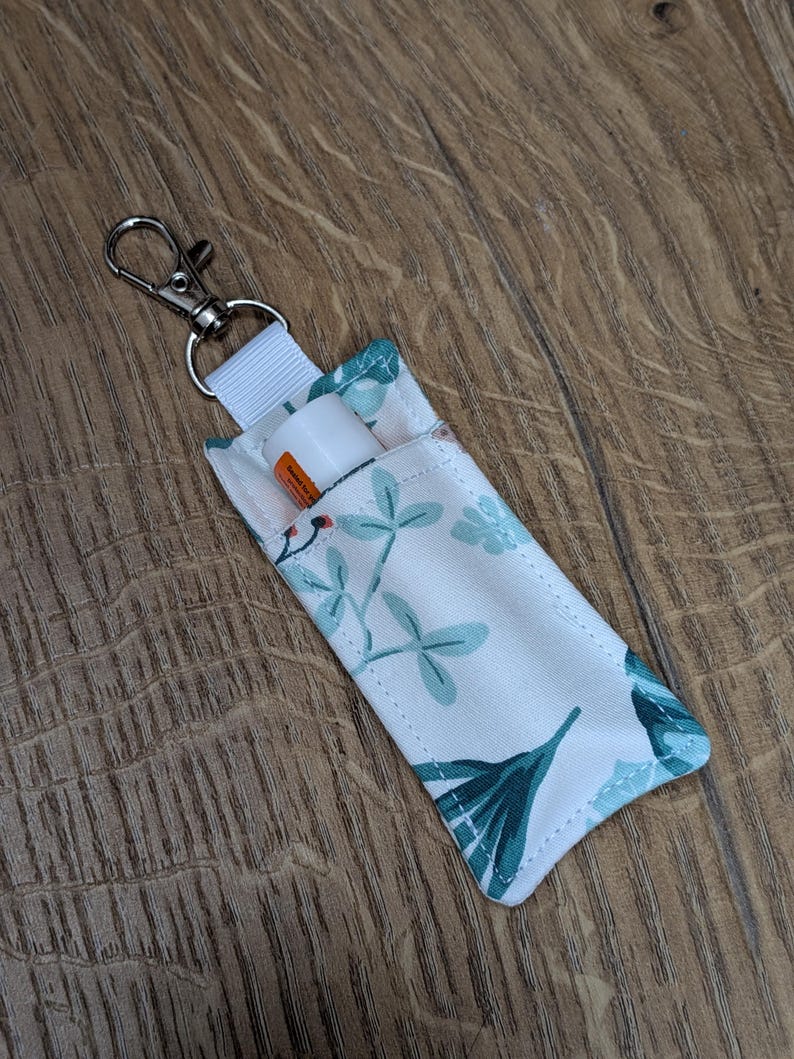 Handmade Lip Balm Holder With Clip: Chapstick Pouch. Lipstick Holder ...