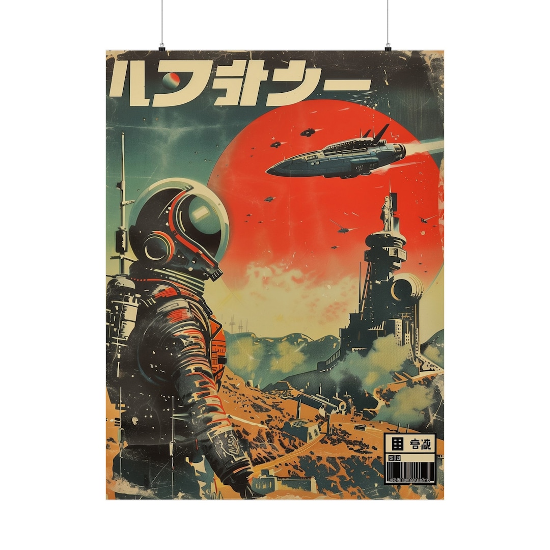 Retro Futuristic Sci Fi Poster Retro Science Fiction Movie Poster for ...