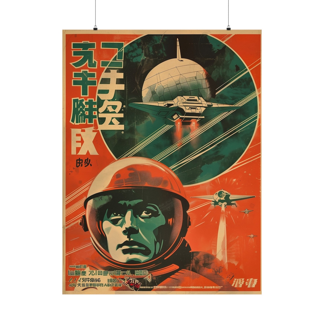 Retro Futuristic Poster Sci Fi Retro Science Fiction Japanese Retro ...