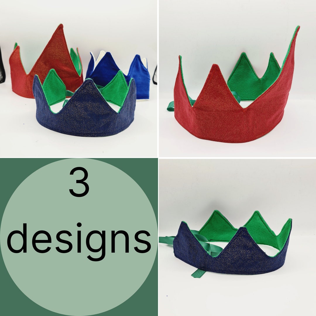 Reversible Christmas Cracker Crown Pattern PDF Template - 3 Designs ...