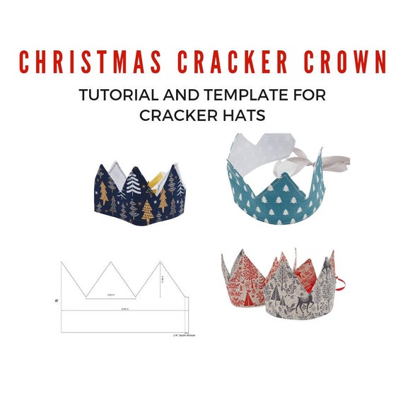 Reversible Christmas Cracker Crown Pattern PDF Template - Etsy