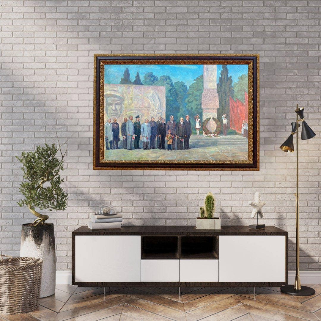 VINTAGE ORIGINAL PAINTING, Vintage Realism, Socialist Realism, Genre ...
