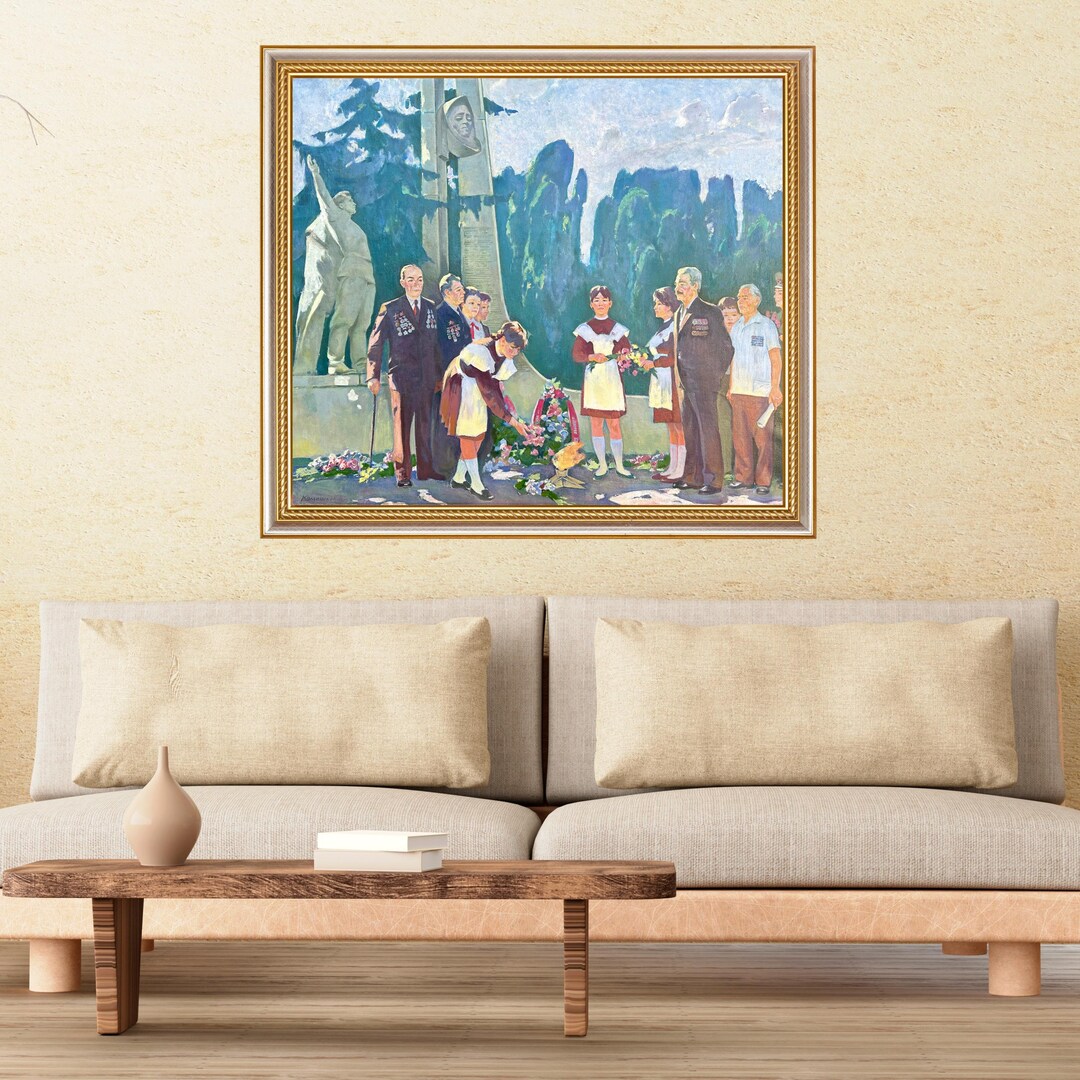 VINTAGE ORIGINAL PAINTING, Vintage Realism, Socialist Realism, Genre ...