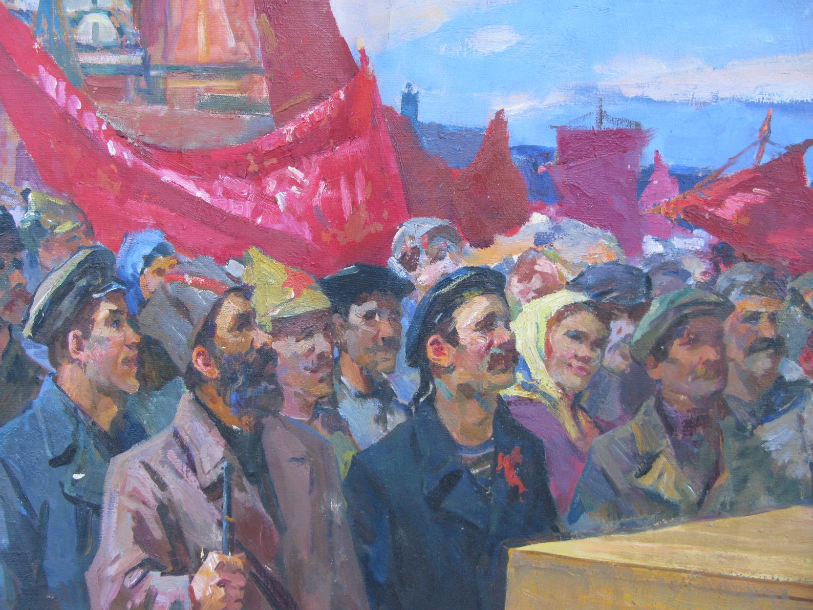 VINTAGE ORIGINAL PAINTING, Socialist Realism, Genre Painting, Portrait ...