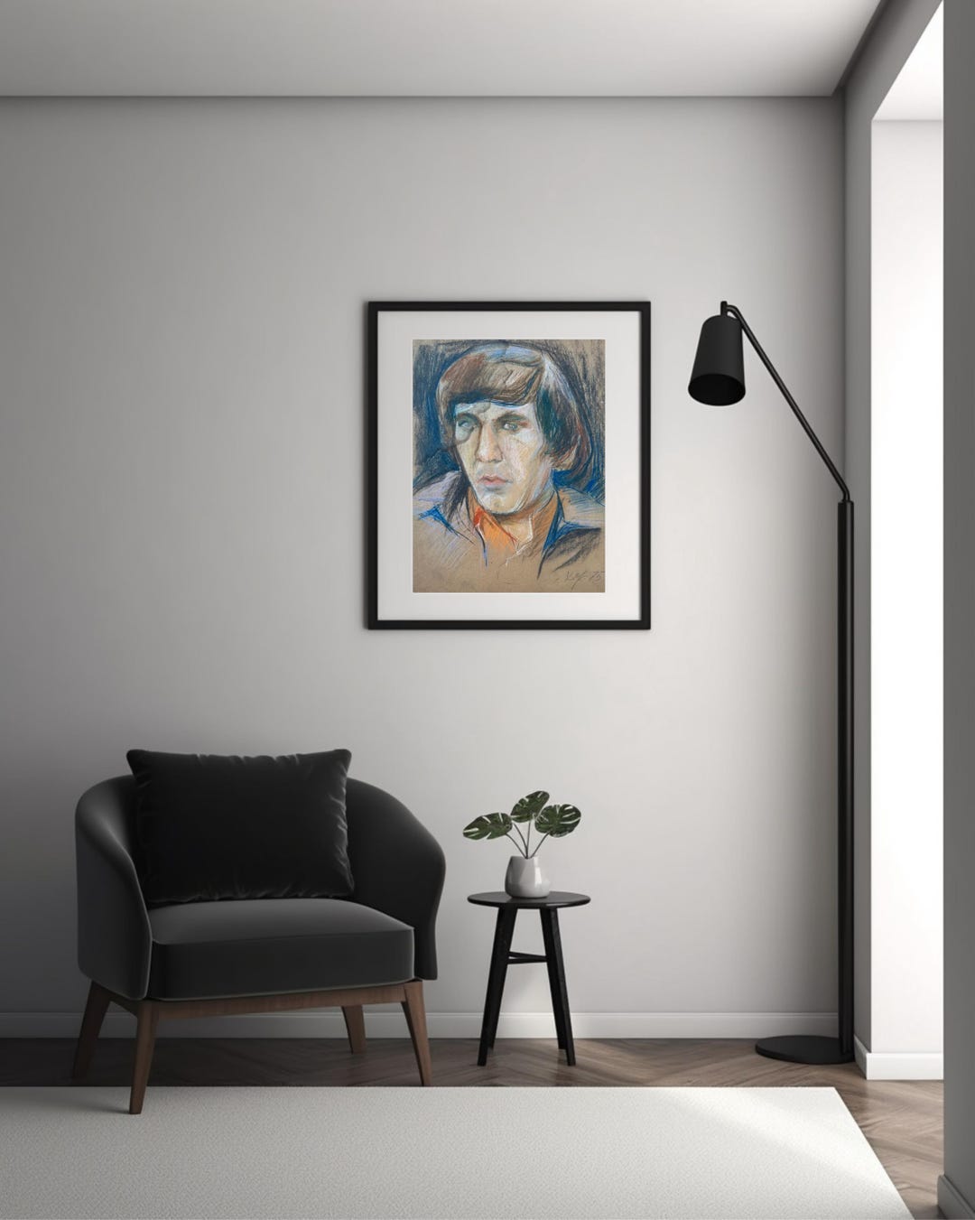VINTAGE PAINTING, Socialist Realism, Drawing, Portrait, Sketch ...