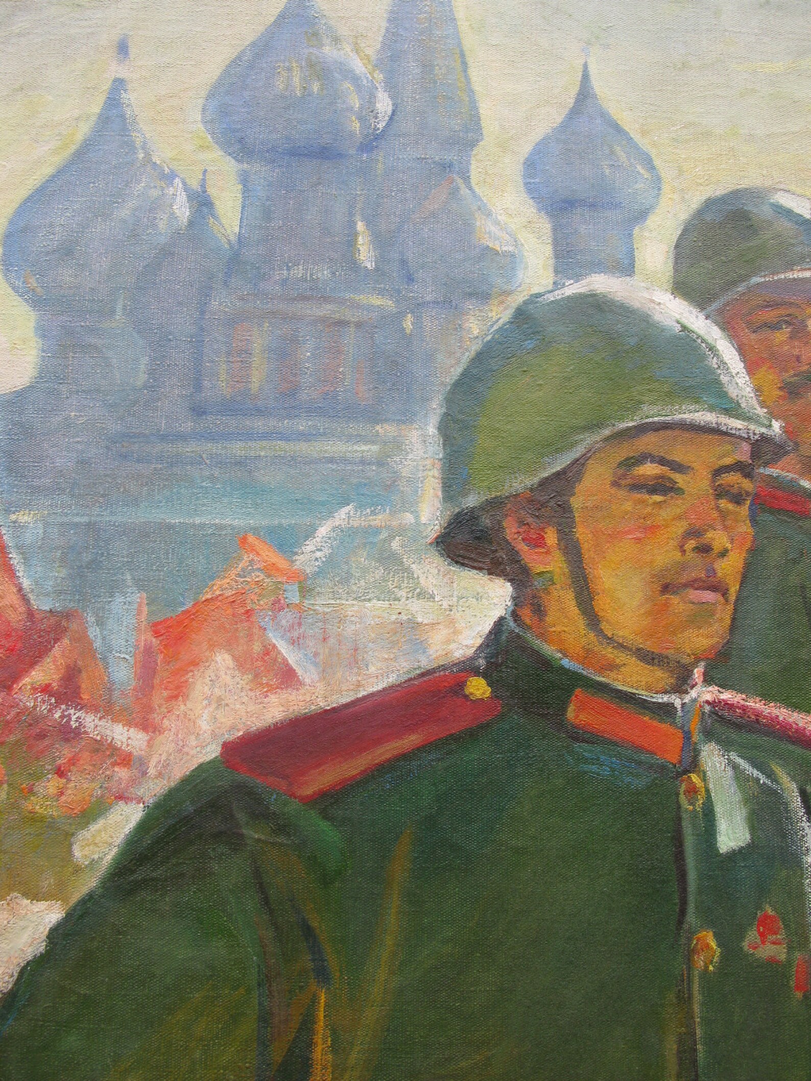VINTAGE ORIGINAL PAINTING, Socialist Realism, Genre Painting, Victory ...