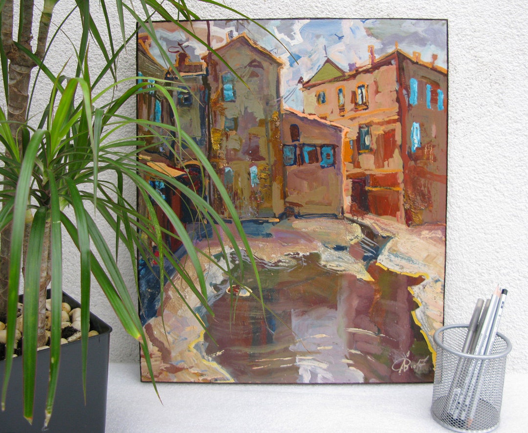 VINTAGE ORIGINAL PAINTING, Oil Painting, Vintage, Socialist Realism ...