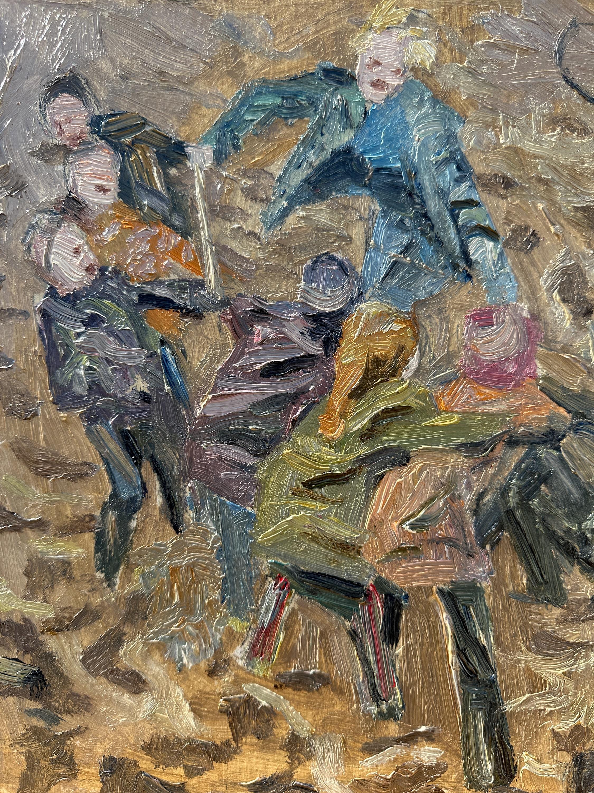 VINTAGE PAINTING, Vintage Realism, Socialist Realism, Cityscape ...