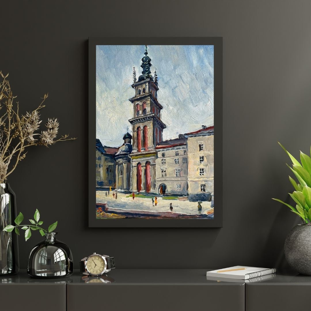 ORIGINAL PAINTING, Vintage Realism, Oil Painting, Urban Landscape ...