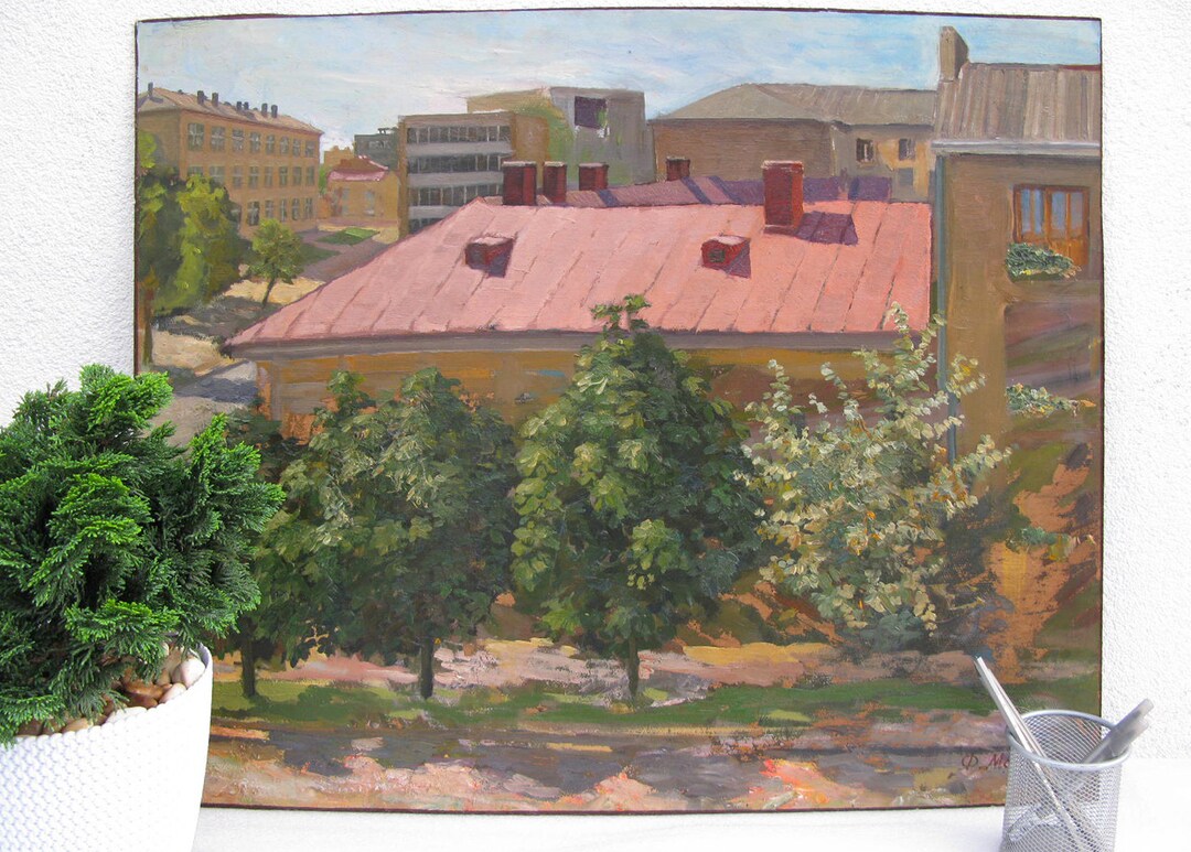 VINTAGE ORIGINAL PAINTING, Oil Painting, Social Realism, Vintage ...